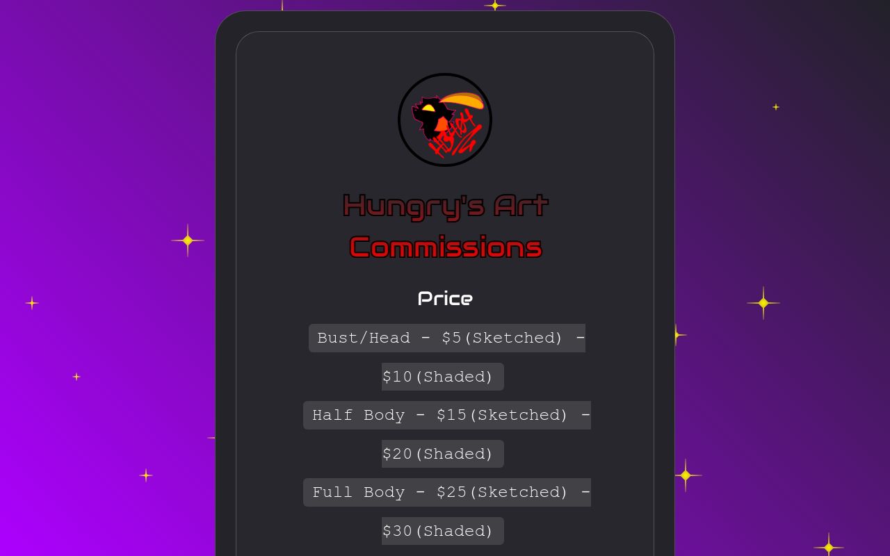 Hungry's Commissions